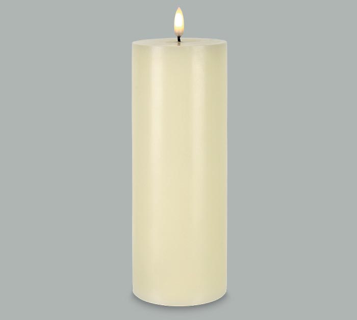 CANDLE PATRIA 3D LED IVORY 8" PILLAR