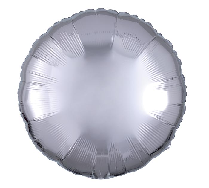 17" METALLIC SILVER ROUND SHAPE