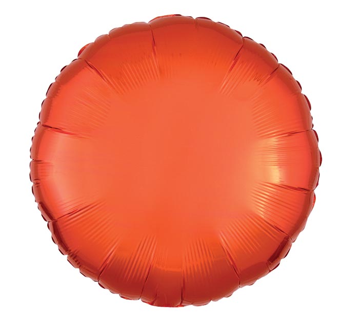 18Inch Metallic Orange Round Shape Foil Balloons