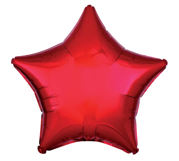 20inch Metallic Red Star Shape Foil Balloons