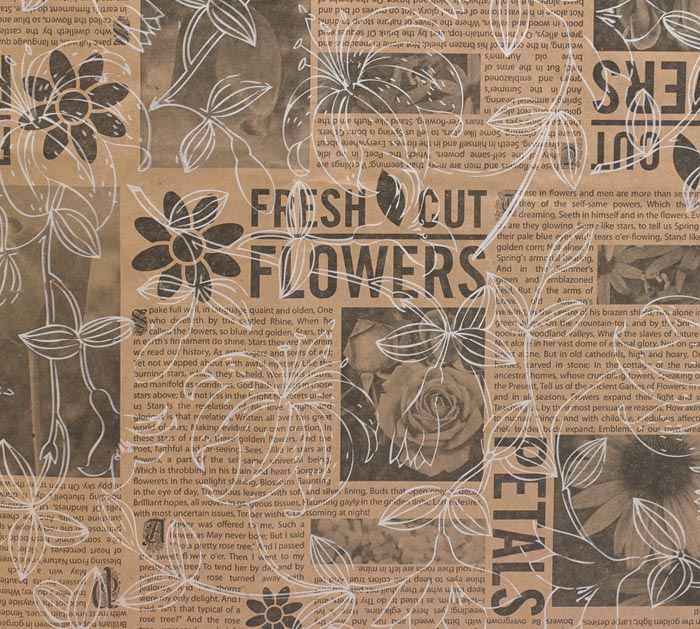 30X30 PRINTED KRAFT PAPER SHEET