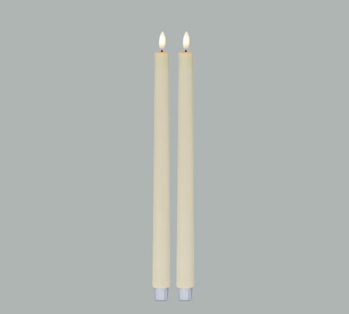 Candle Patria 3D Led Ivory Taper 15Inch