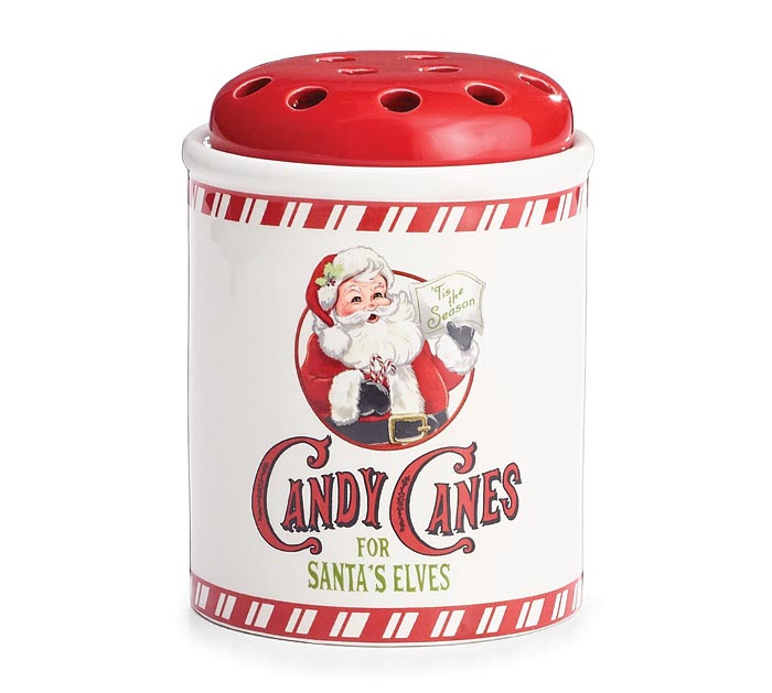 CANDY CANES FOR SANTA'S ELVES CANDY DISH
