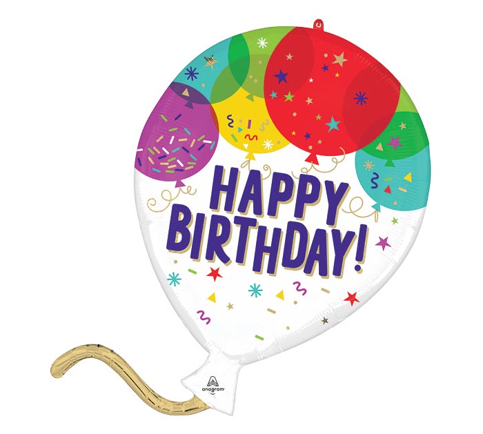 26"PKG HAPPY BIRTHDAY BALLOON SHAPE