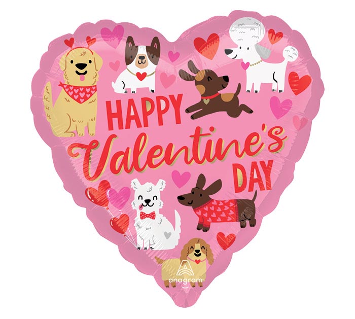 17" DOGGONE CUTE VALENTINE HEART