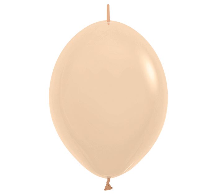 12Inch Link-O-Loon Pastel Matte Malibu Peach Latex Balloons