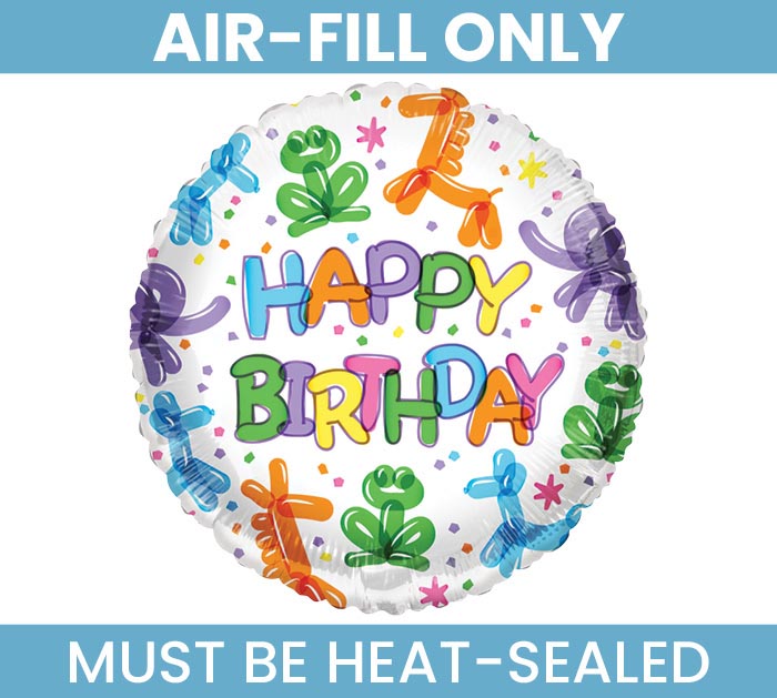 9"FLAT BALLOON ANIMALS BIRTHDAY BALLOON