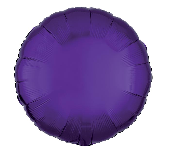 18Inch Metallic Purple Round Shape Foil Balloons