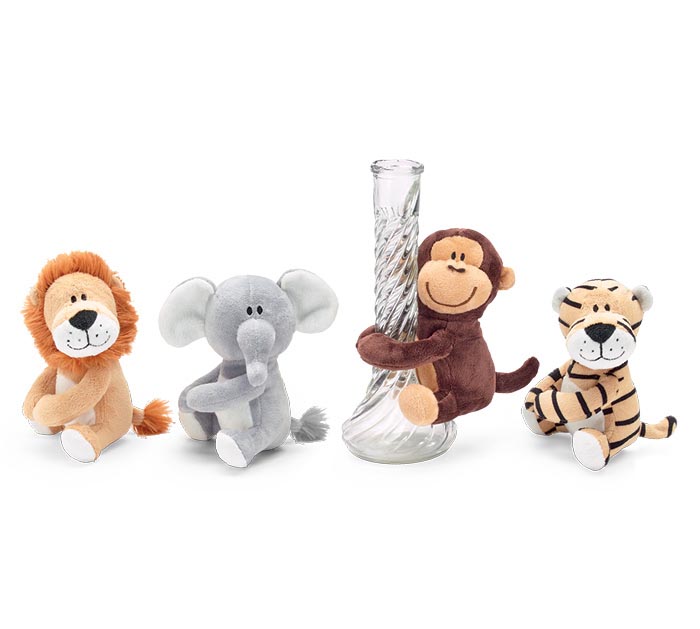 Assorted Jungle Animal Vase Huggers