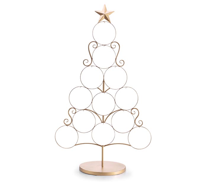 GOLD ORNAMENT DISPLAY TREE