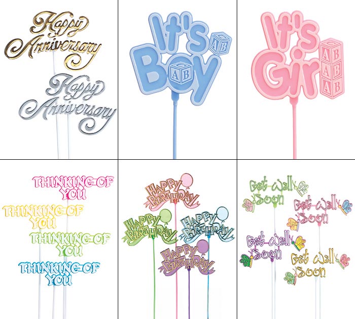 Assorted Messages Plastic Pick Set