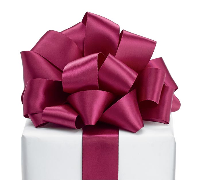 #9 RIBBON WINE DOUBLE FACE SATIN
