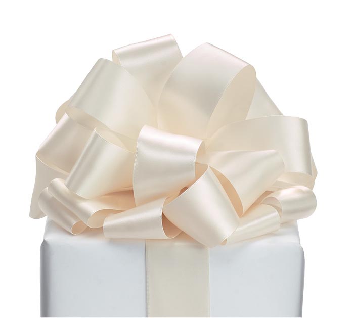 #9 Antique White Satin Ribbon