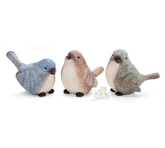 RESIN ASSORTED SPRING BIRD FIGURINE