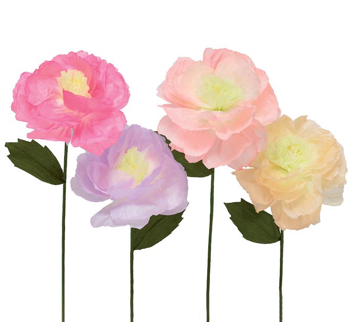 Single Bloom Paper Flower Assorted Colors