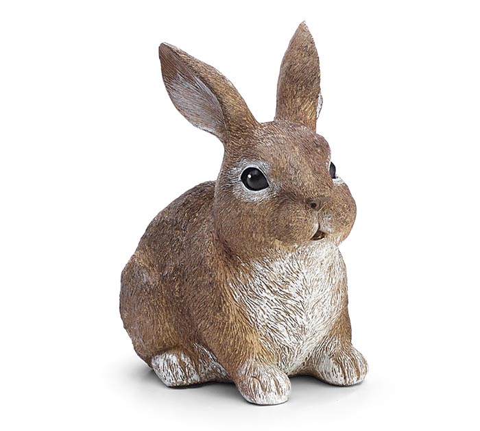 RESIN BROWN SITTING BUNNY FIGURINE