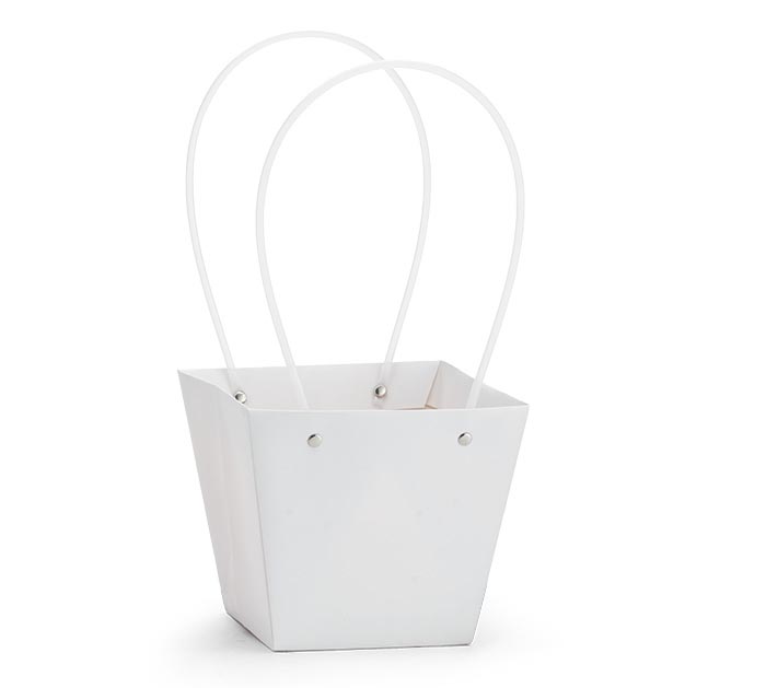 6Inch White Waterproof Paper Tote