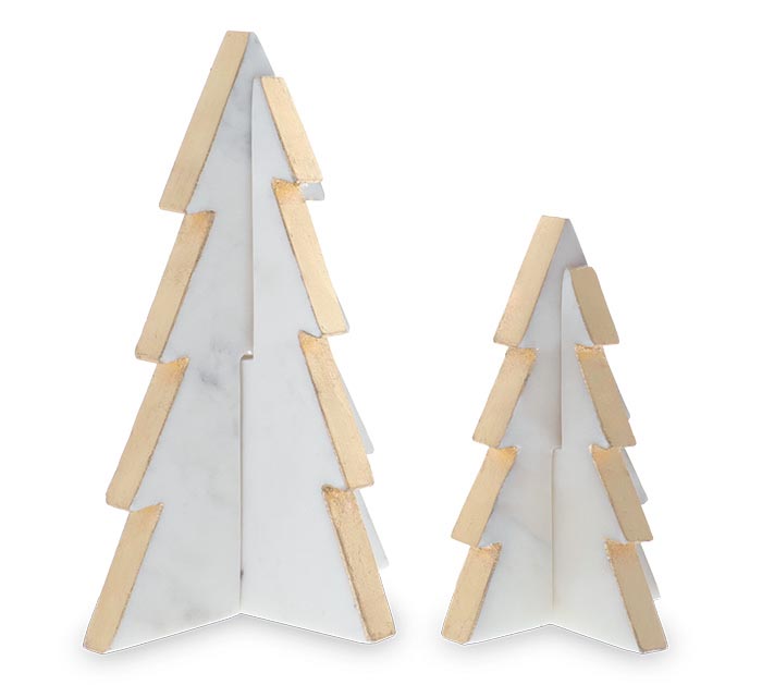 VARIED SET OF INTERLOCKING MARBLE TREES