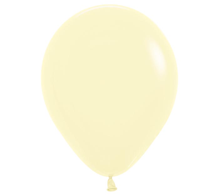 11In Betallatex Pastel Matte Yellow Latex Balloons