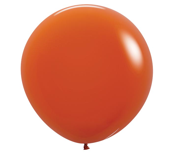 24Inch Sempertex Deluxe Sunset Orange Latex Balloons