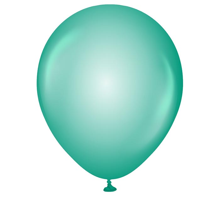 12Inch Kalisan Crystal Turquoise Latex 50 Pack Latex Balloons