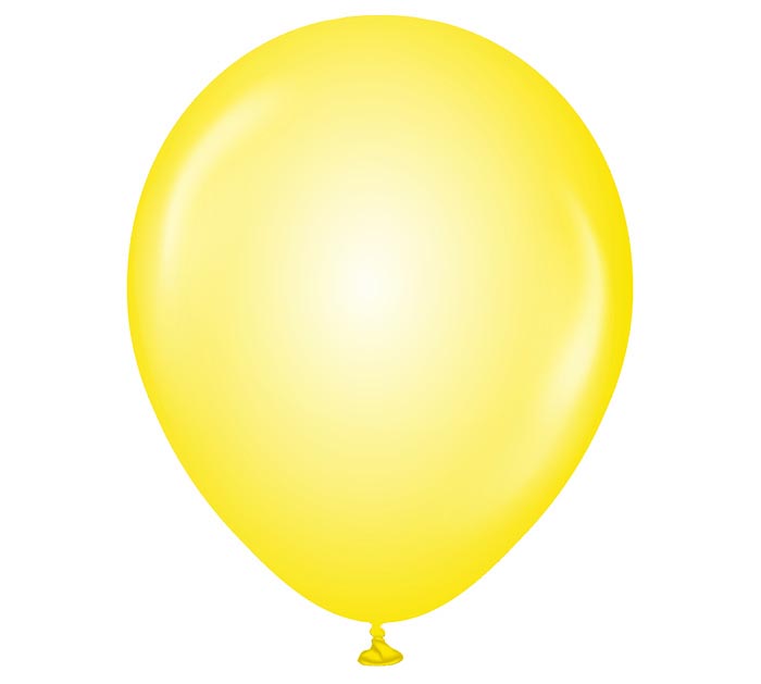 12Inch Kalisan Crystal Yellow Latex 50 Pack Latex Balloons